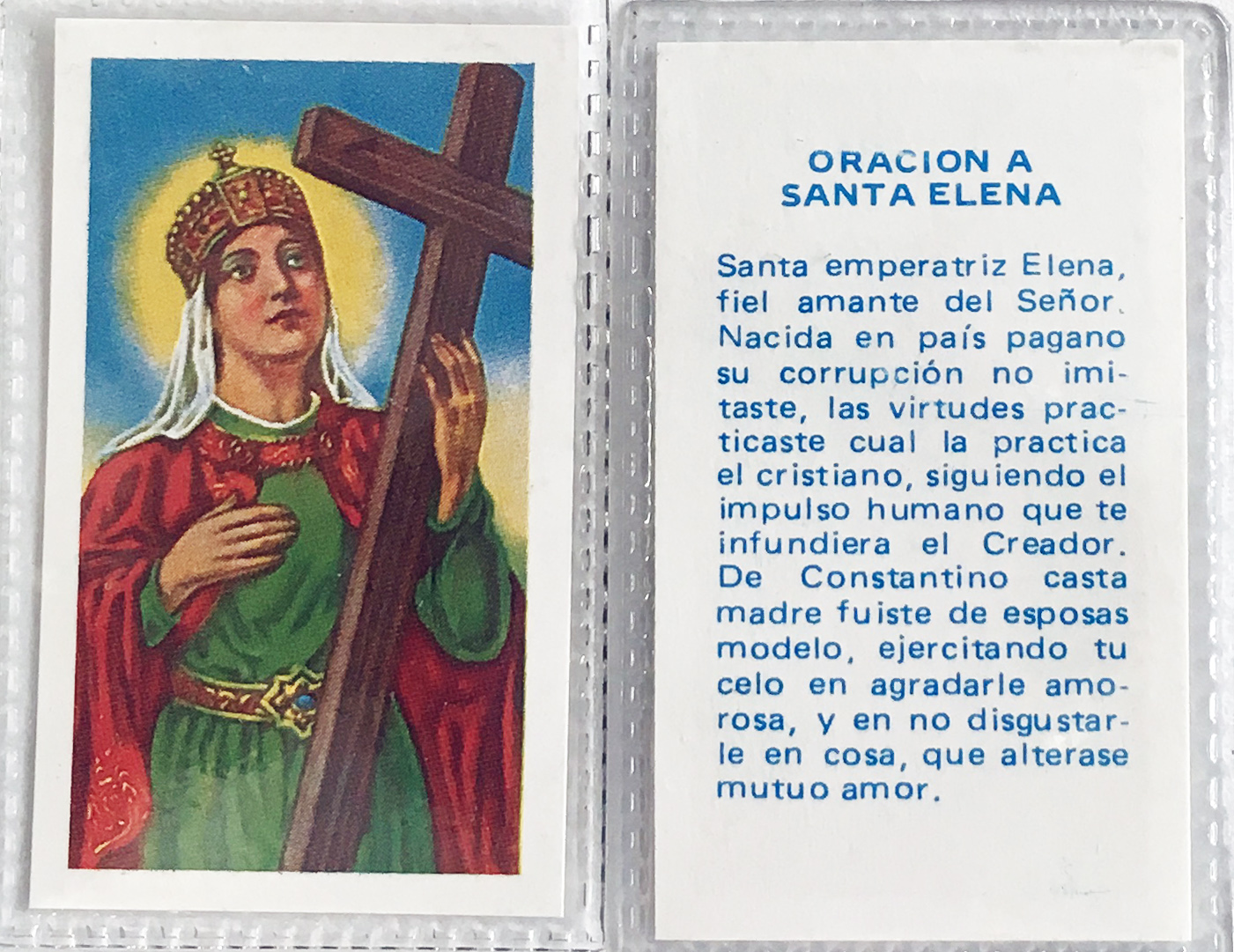 Estampa Plastificada Santa Elena