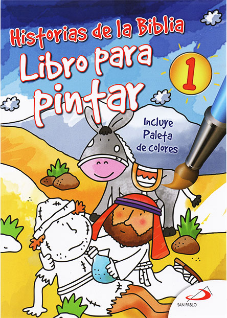 Historias de la Biblia, Libro para pintar. Incluye paleta de colores 1