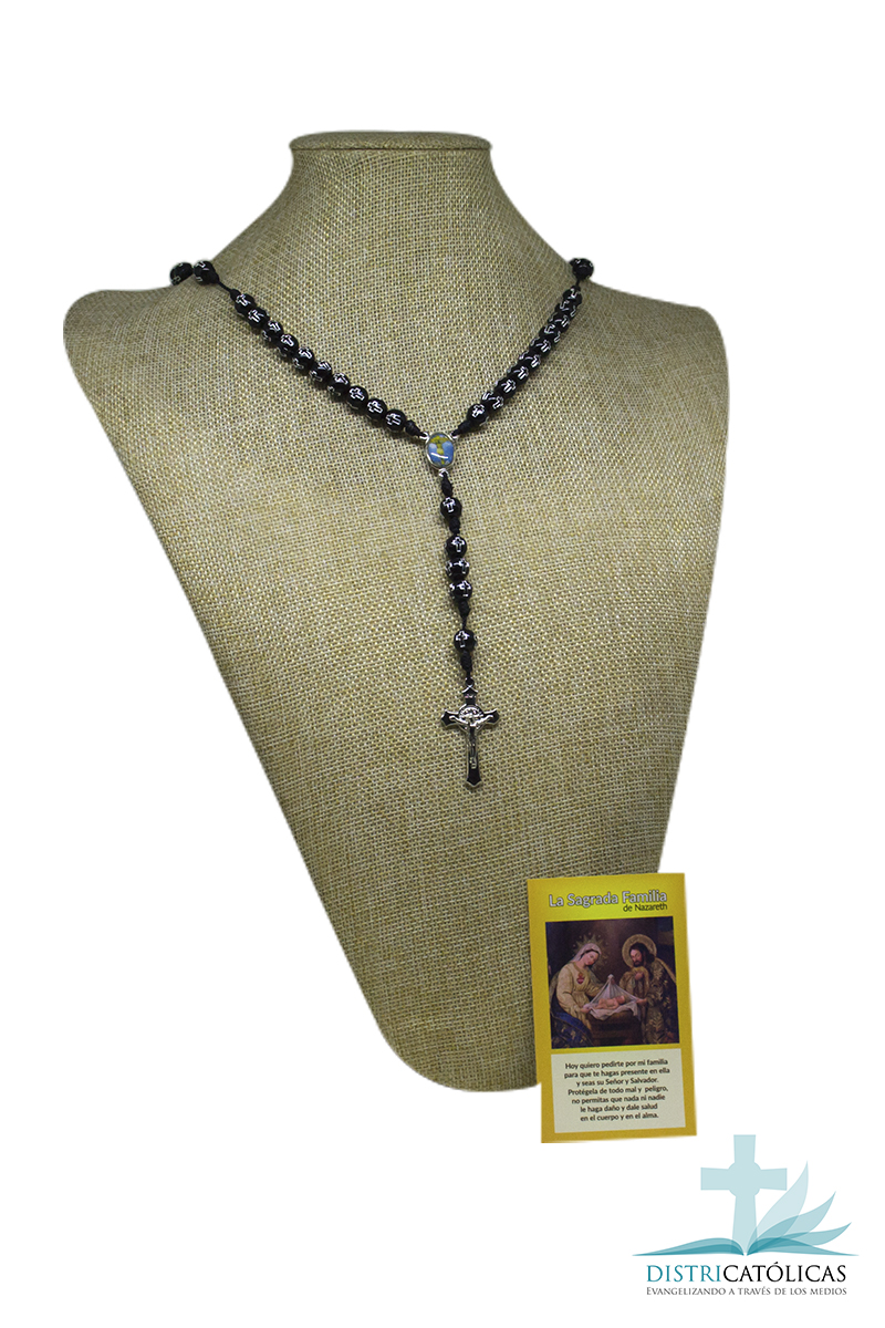 Camándula Pepa Negra con Cruz